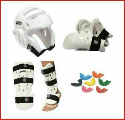 Taekwondo Sparring Gear Set Foam Protection Tkd Package Head Hand Shin ...