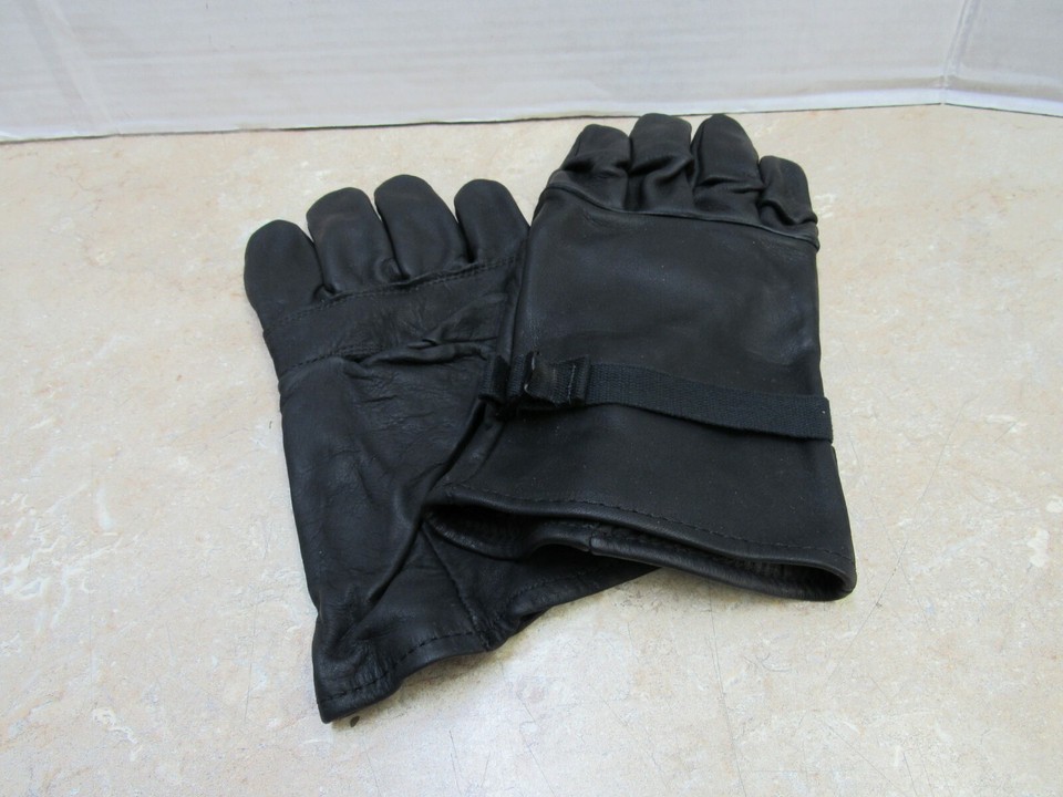 US GI Black Leather D3A Gloves Shell Military Light Duty 1997 Dated ...