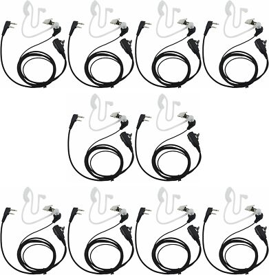 10 Pack Earpiece Headset for Icom Radio IC-F24S IC-F31 IC-F3 IC-F3S IC ...