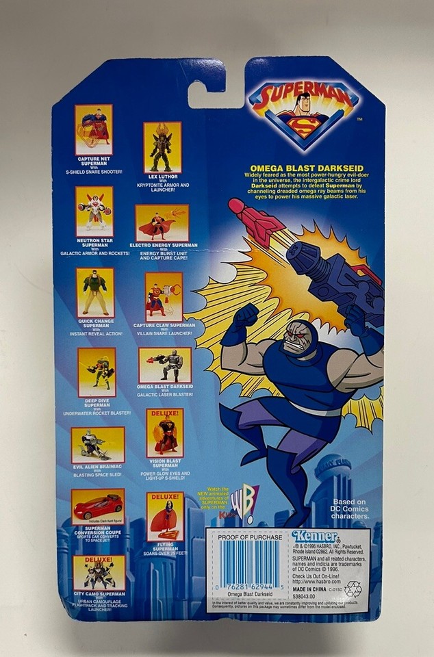 1996 DC Superman Animated Series OMEGA BLAST DARKSEID Action Figure ...