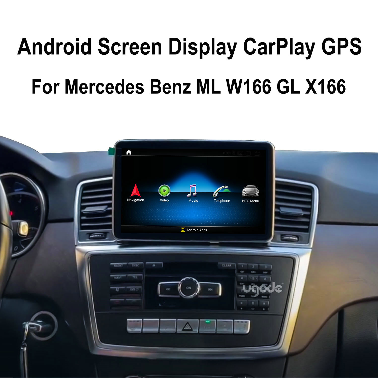For Mercedes Benz ML W166 GL X166 Android GPS Screen Display CarPlay ...