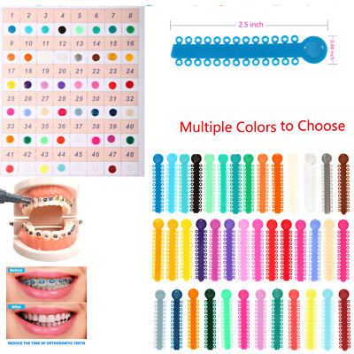 Dental Ortodoncia Elástico Ligaduras Bandas de Goma para Brackets ...