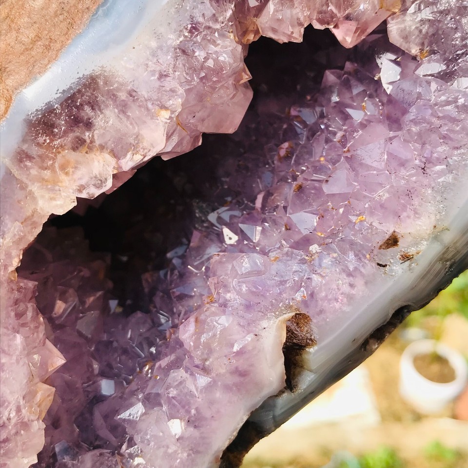 3930g Large Natural Purple Agate Geode Quartz Crystal Mineral Rough ...