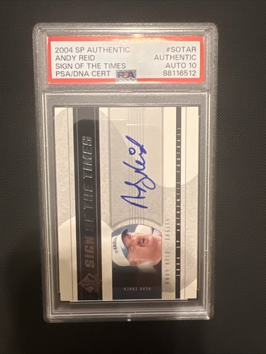 2004 SP Authentic ANDY REID Sign Of The Times Autograph Eagles KC ...