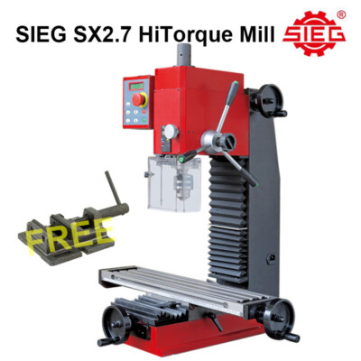 SIEG SX2.7L HiTorque Mill / 750W Brushless Motor / Xtra Long 700x160mm ...