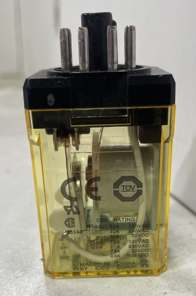 IDEC RR2P-UAC24V Relay, Plug-In, DPDT 10A 24 VAC, 8-Pin Octal, RR ...