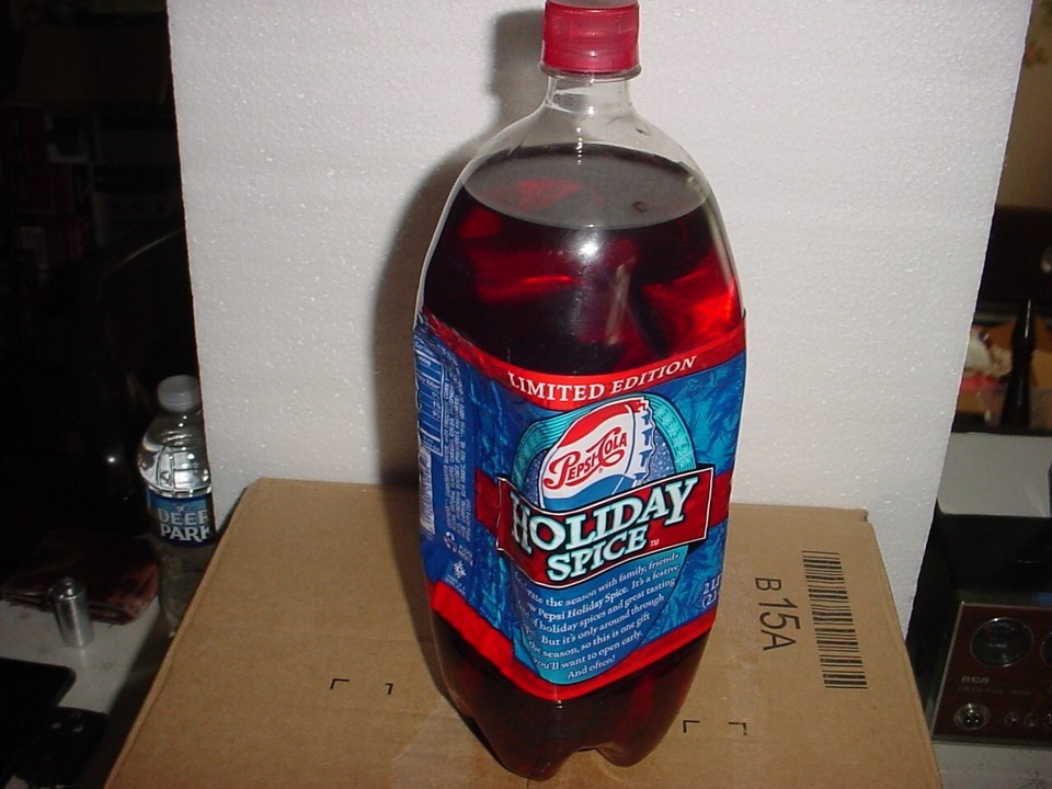 RARE Pepsi Holiday Spice Two Liter Bottle - Full and Unopened | eBay