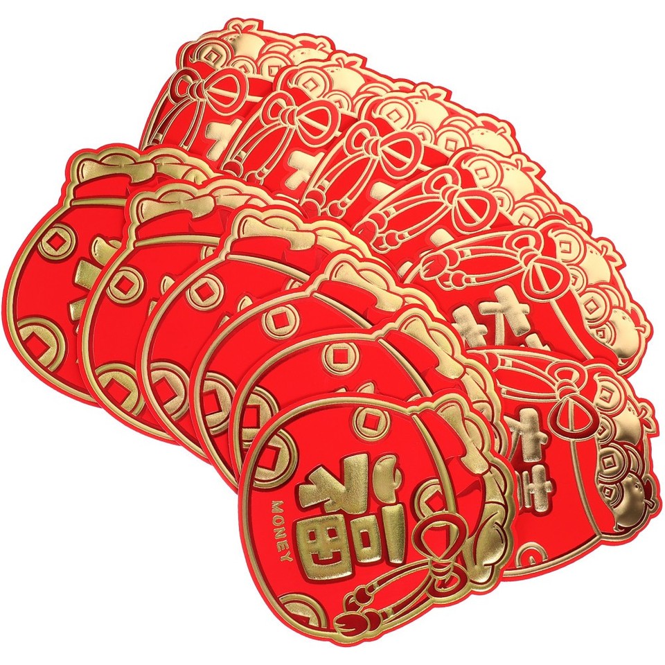12 Pcs Spring Festival Red Money Paper Envelope Packets for New Year ...
