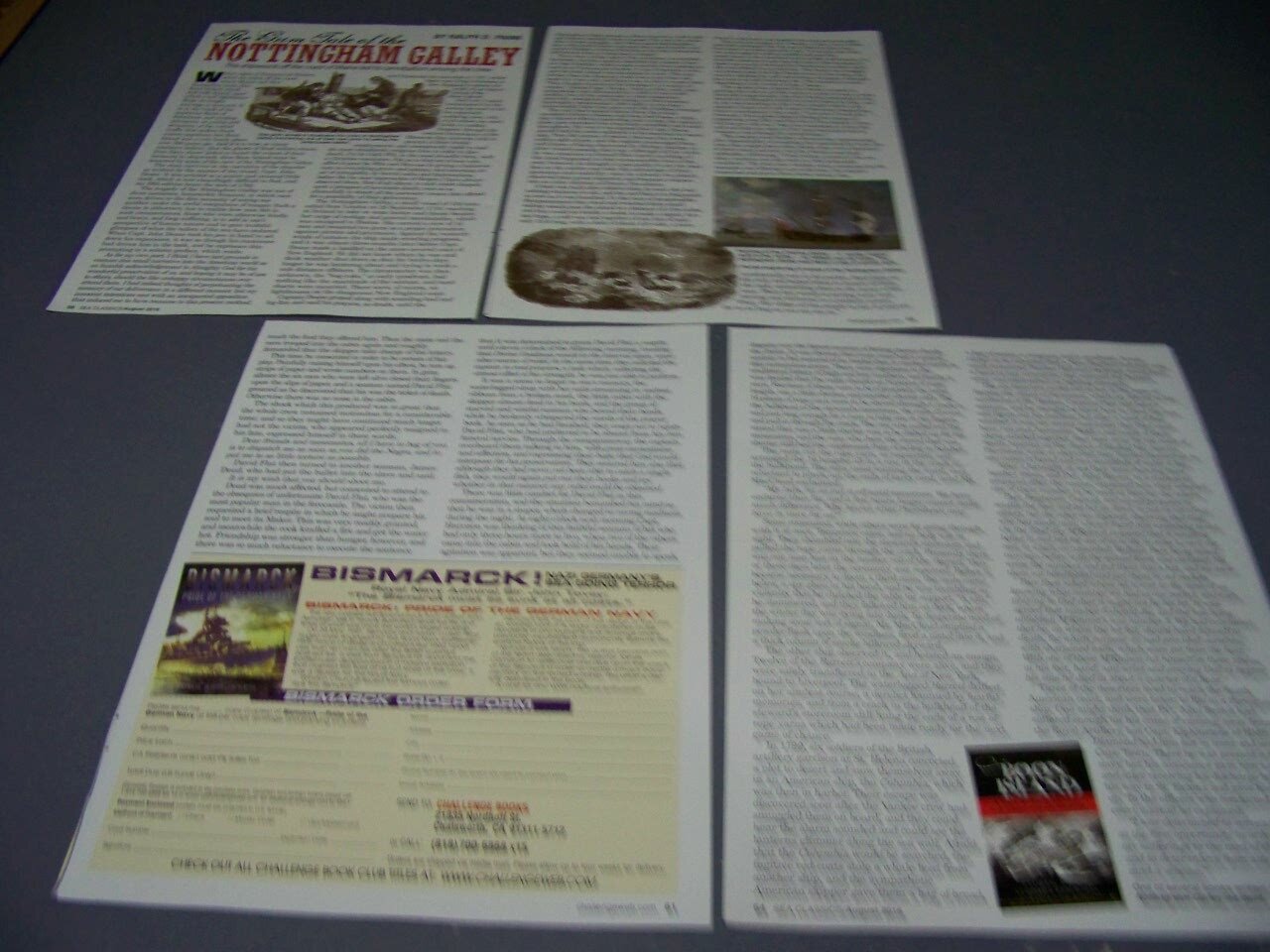 NOTTINGHAM GALLEY "THE GRIM TALE OF THE"..HISTORY/PROFILES/DETAILS ...