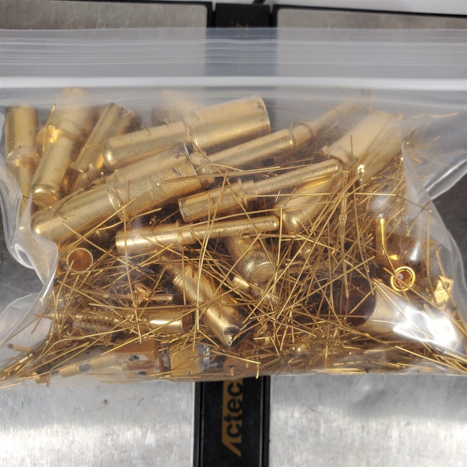 1+ LB (453+ Grams) Gold plated Pins Connectors... 60-80s Scrap Gold ...
