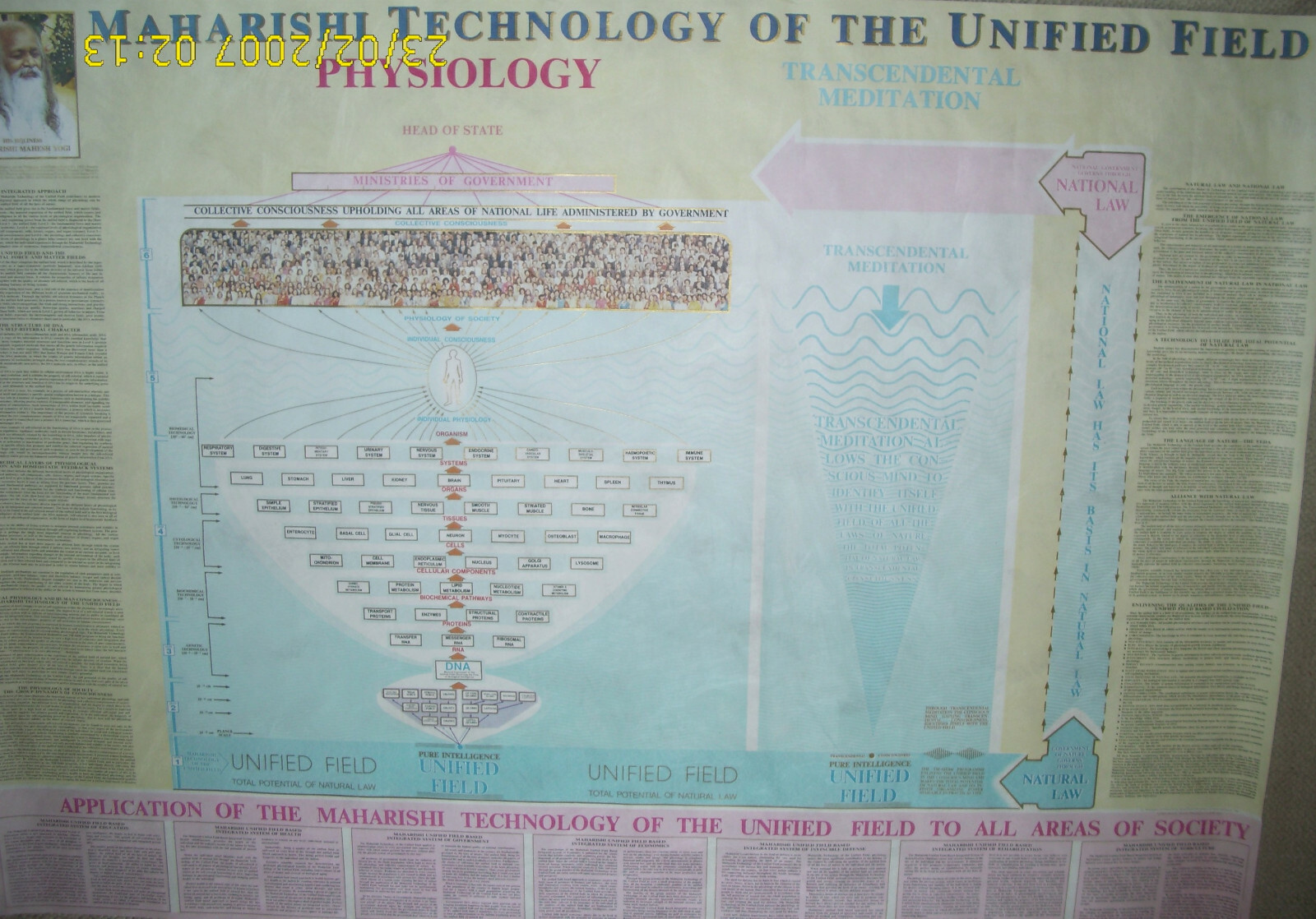 Unified Field Chart Poster Lagrangian Vedic Science Maharishi TM ...