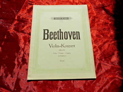 BEETHOVEN Violinkonzert Opus 61 Edition Peters Nr. 189 Noten f. Violine ...