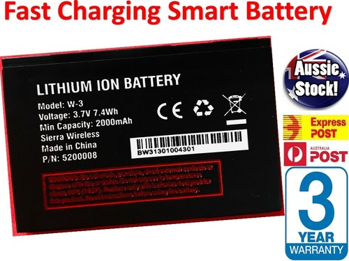 WIRELESS MODEM BATTERY NETGEAR SIERRA W-3 5200008 5200056 TELSTRA 4G ...