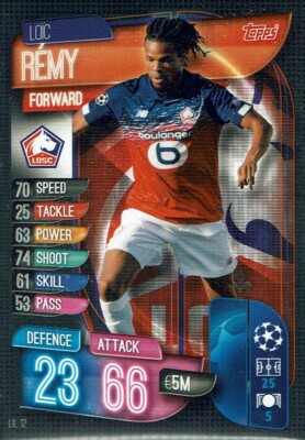 Topps Match Attax Champions League 19/20 Card No. LIL 12 Loic Remy LOSC ...
