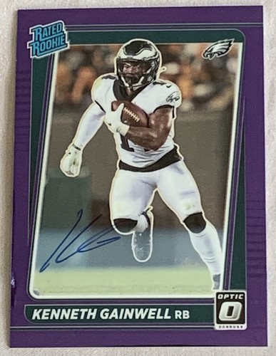Kenneth Gainwell 2021 FOTL Donruss Optic Purple Stars Rookie RC ...