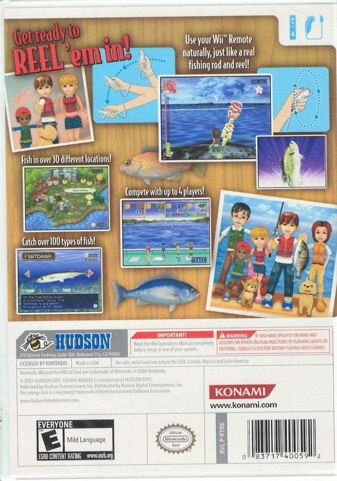 Fishing Master WII (Brand New Factory Sealed US Version) Nintendo Wii ...