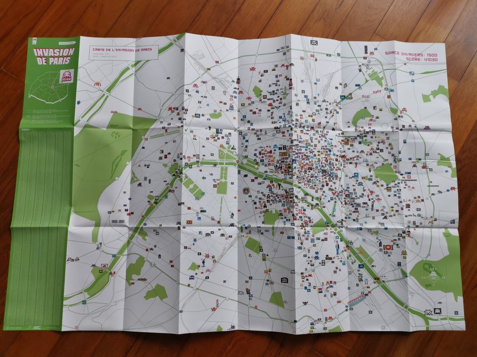 BNIB Space Invader “Invasion De Paris 2024” V3.0 Poster Map | eBay