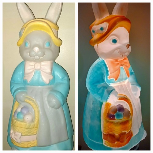 LARGE Vintage EMPIRE Mrs. EASTER Bunny Rabbit 36" Lighted Blow Mold ...