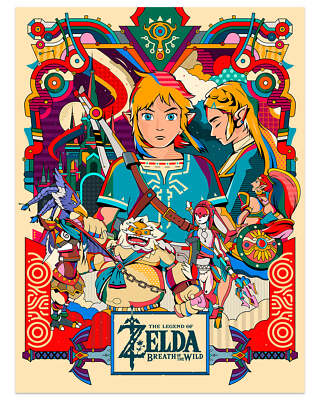 Zelda Breath of Wild by Van Orton Ltd Edition x/100 Poster Print MINT Art | eBay
