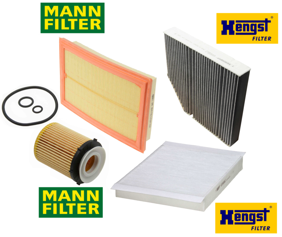 Air Filter Oil Filter AC Cabin Filter Kit 4pcs OEM for Mercedes C E GLC ...