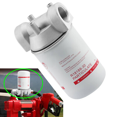 1" NPT Fuel Tank Filter Kit 25 GPM 30 Micron Spin-on Particulate Filter ...
