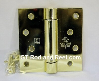 Hager Hinges Self Closing 1750 Square Corner US3 Polished Brass 426r ...