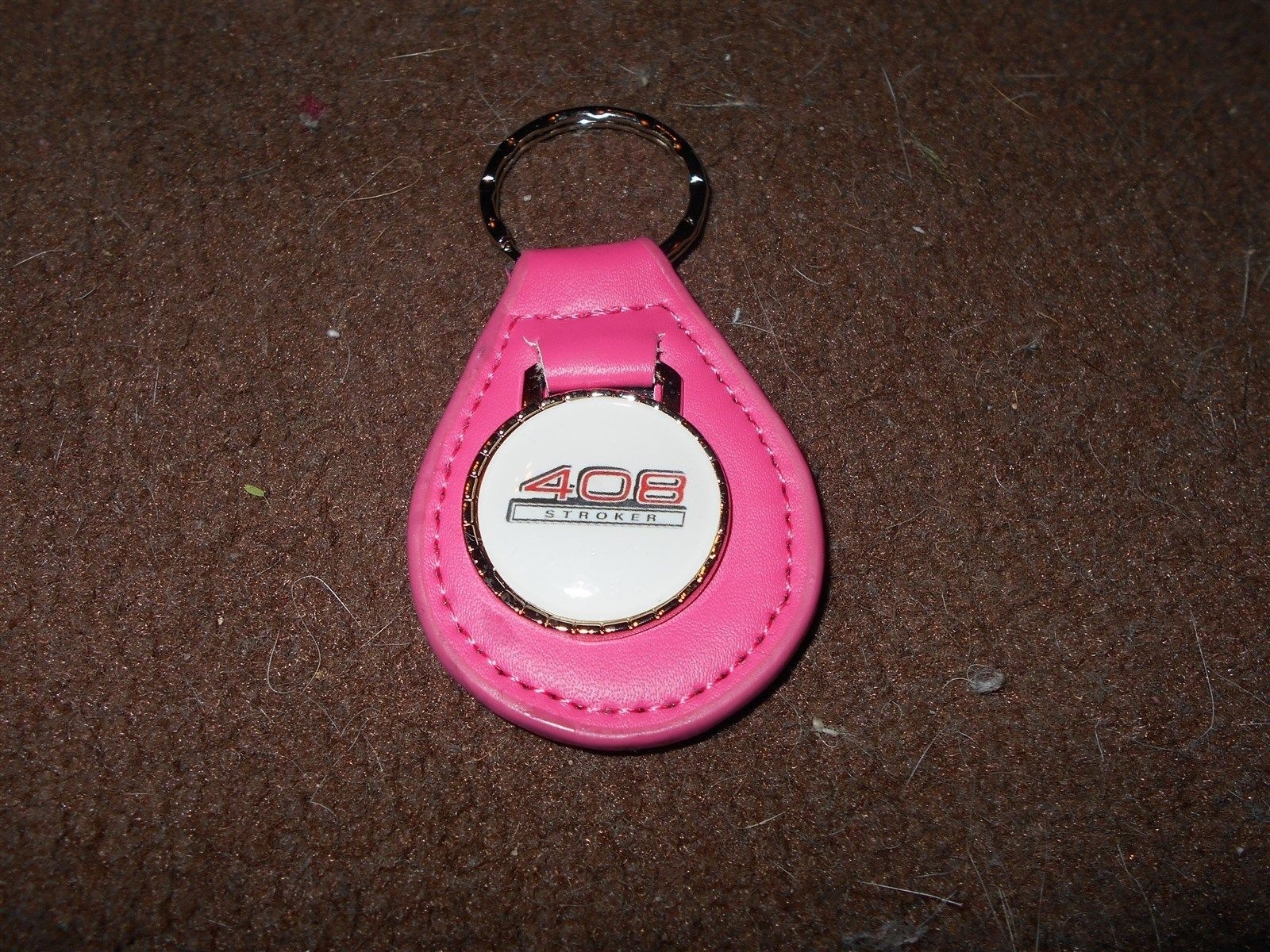 FORD 408 STROKER 351W STROKER MUSTANG EMBLEM LOGO KEYCHAIN KEYRING PINK ...