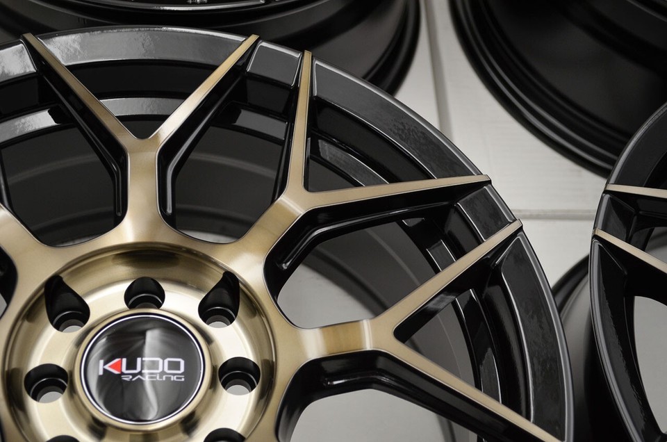 16x7 Bronze Black Wheels Rims 4 Lugs Mazda MX-5 Miata Mini Cooper ...