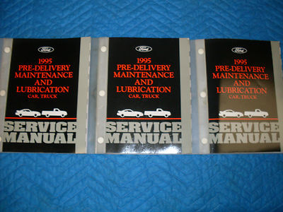 1995 Ford Pre-Delivery Maintenance and Lubrication Service Manual Car ...