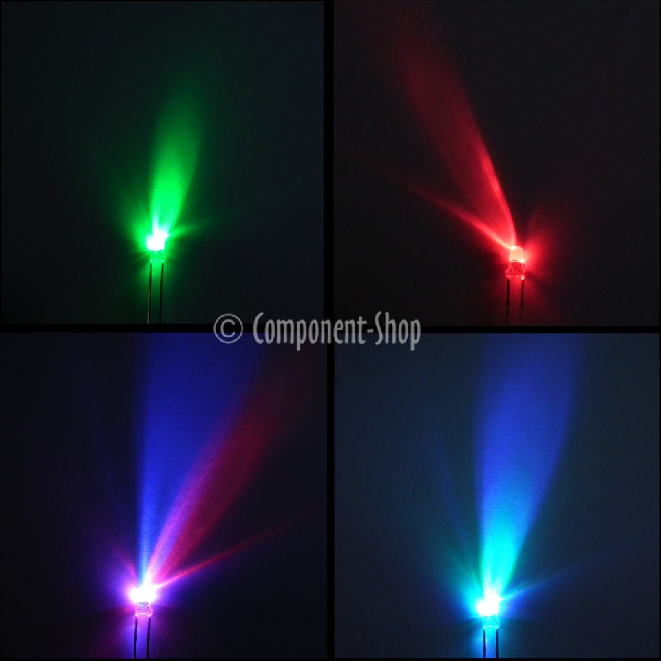 Ultra Bright Flashing / Flickering LEDs 3mm/5mm/8mm/10mm Multi Colour ...