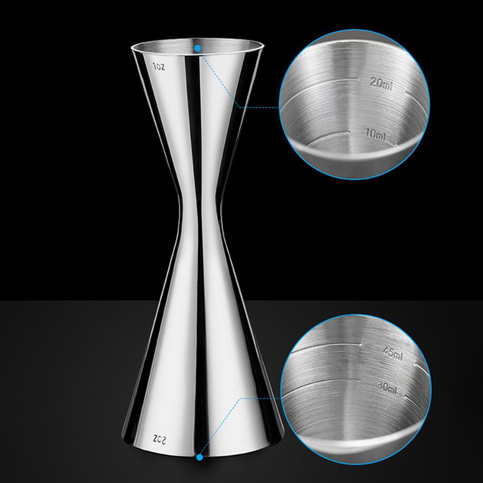 45ml/60ml Japanese Jigger Delicate Easy to Use Double Measure Cup ...