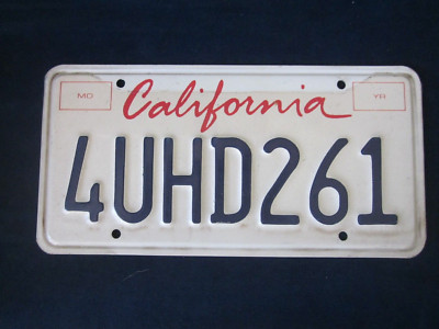 California License Plate Cursive Lipstick 4HUD261 HUD car auto truck ...