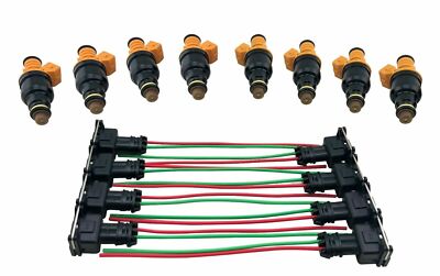 8 Fuel Injectors + Wire Harness for TPI 5.0L 5.7L Corvette Camaro Z28 ...