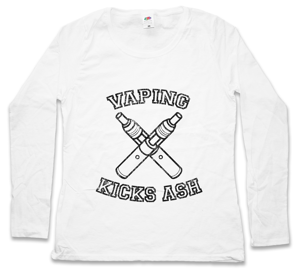 VAPING KICKS ASH WOMEN LONG SLEEVE T-SHIRT Vaporizer Love Shisha ...