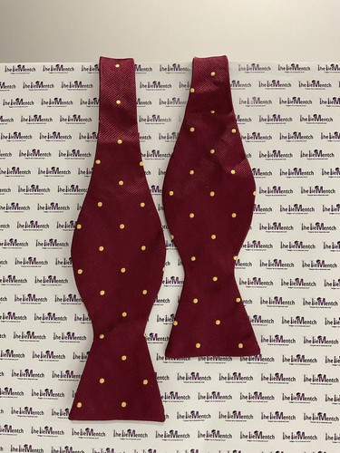 Rare Brooks Brothers Maroon Polka Dot Design SelfTie Adjustable Bow Tie ...