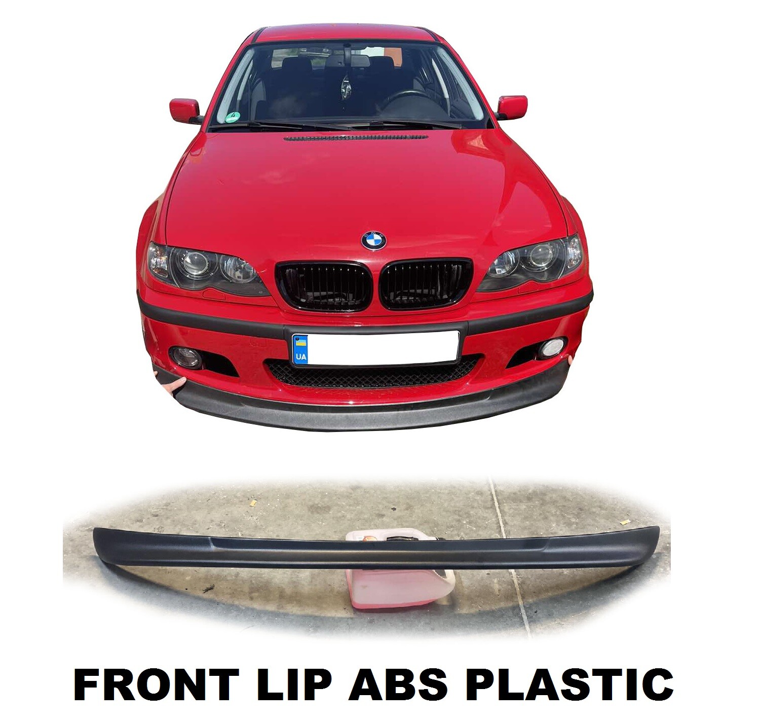 bmw E46 CSL Front lip spoiler MSPORT MTech 2 bumper splitter abs ...
