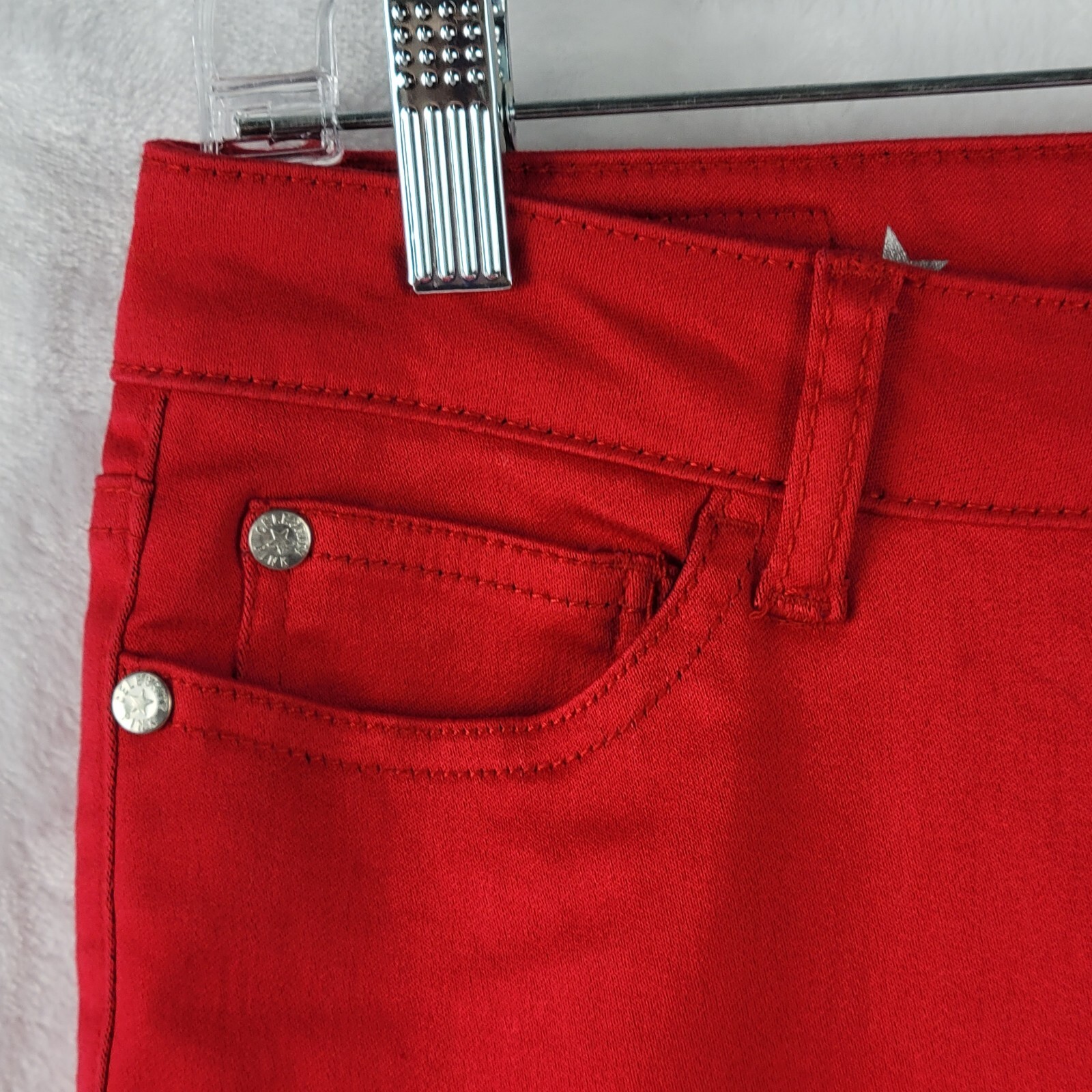 Celebrity Pink Jeans- Red Low Rise Skinny Stretch Je… - Gem