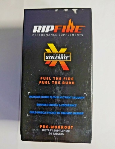 Lot of 2 RipFire Xcelerate Pre-Workout Dietary Supplement - 180 Tabs ...