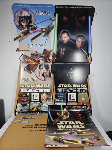 LucasArts Star Wars Episode 1 Racer Phantom Menace N64 PS1 Standee ...