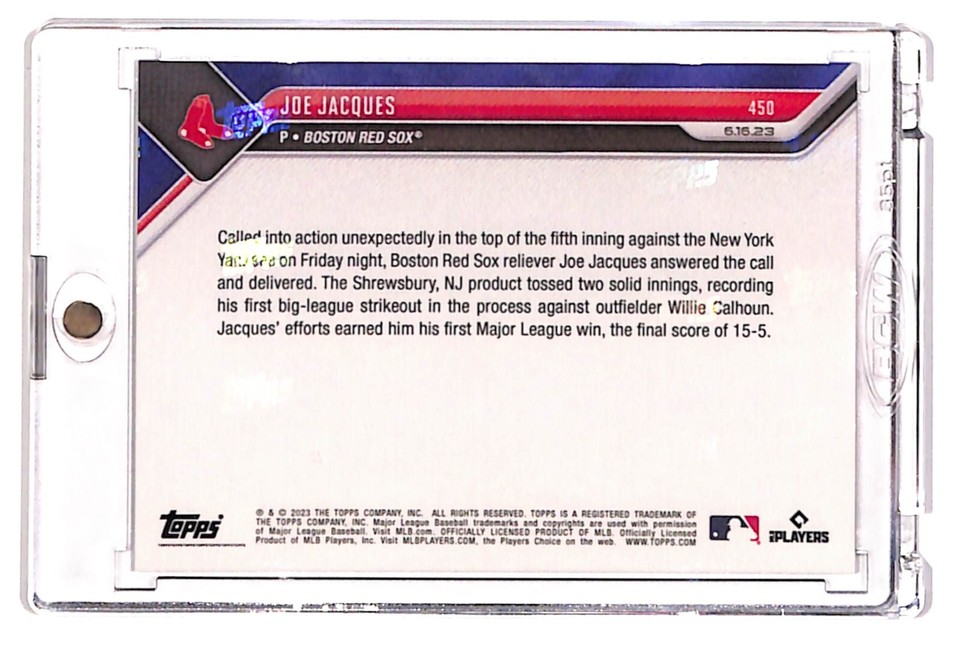 2023 MLB Topps Now Joe Jacques Call-Up RED PARALLEL /10 SSP Red Sox ...