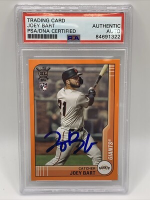 PSA AUTHENTIC TOPPS 2021 BL JOEY BART RC AUTO GIANTS | eBay
