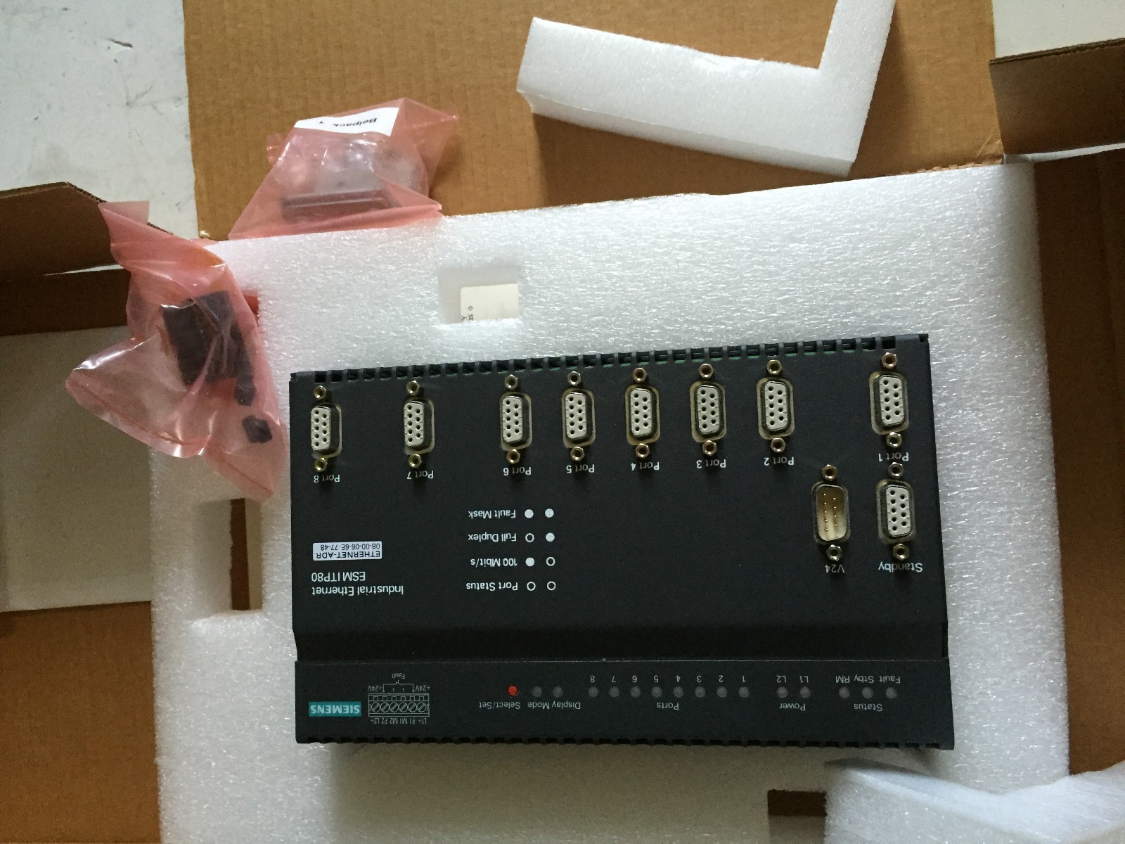 Siemens Simatic ESM Itp80 8-port Industrial Ethernet Switch Module ...