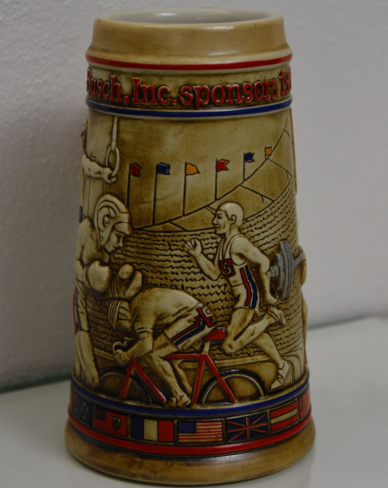 Budweiser Olympics XXIIIrd Games Stein 1980 1984 Los Angeles Boxing ...