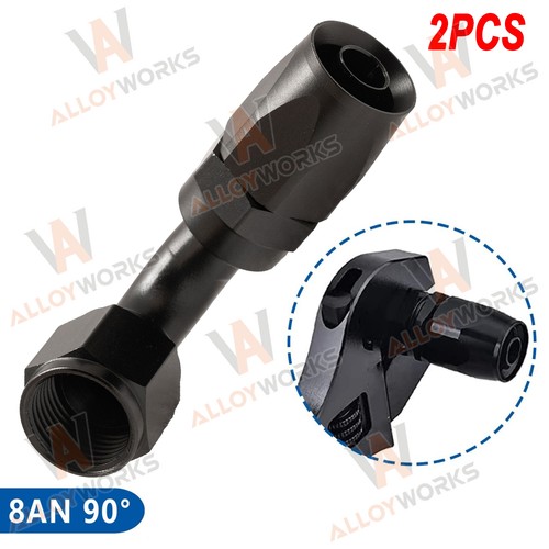 2x 8AN 90 Degree Swivel Hose End Fittings Adaptor For Oil/Fuel/Gas Hose ...