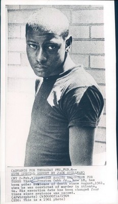 1961 Preston Cobb Jr Death Sentence Execution Crime Murder Suspect ...