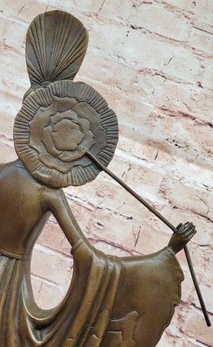 Handcrafted Bronze Erte Lady Elegant Art Deco Sculpture Figurine Hot ...