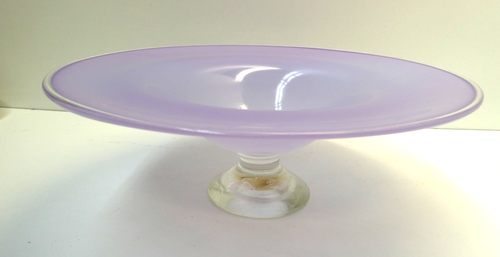 EILEEN GORDON STUDIOS 2000 PURPLE ART GLASS COMPORT TAZZA AUSTRALIAN ...