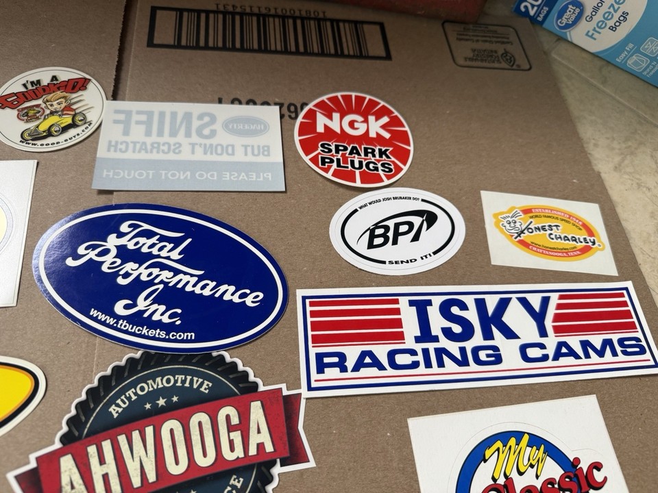 Racing Sponsor Decals Stickers Lot of 32 Vintage NASCAR Hot Rod Ford ...