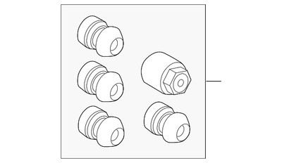 Genuine Land-Rover Locking Wheel Bolts Silver Finish LR155113 | eBay