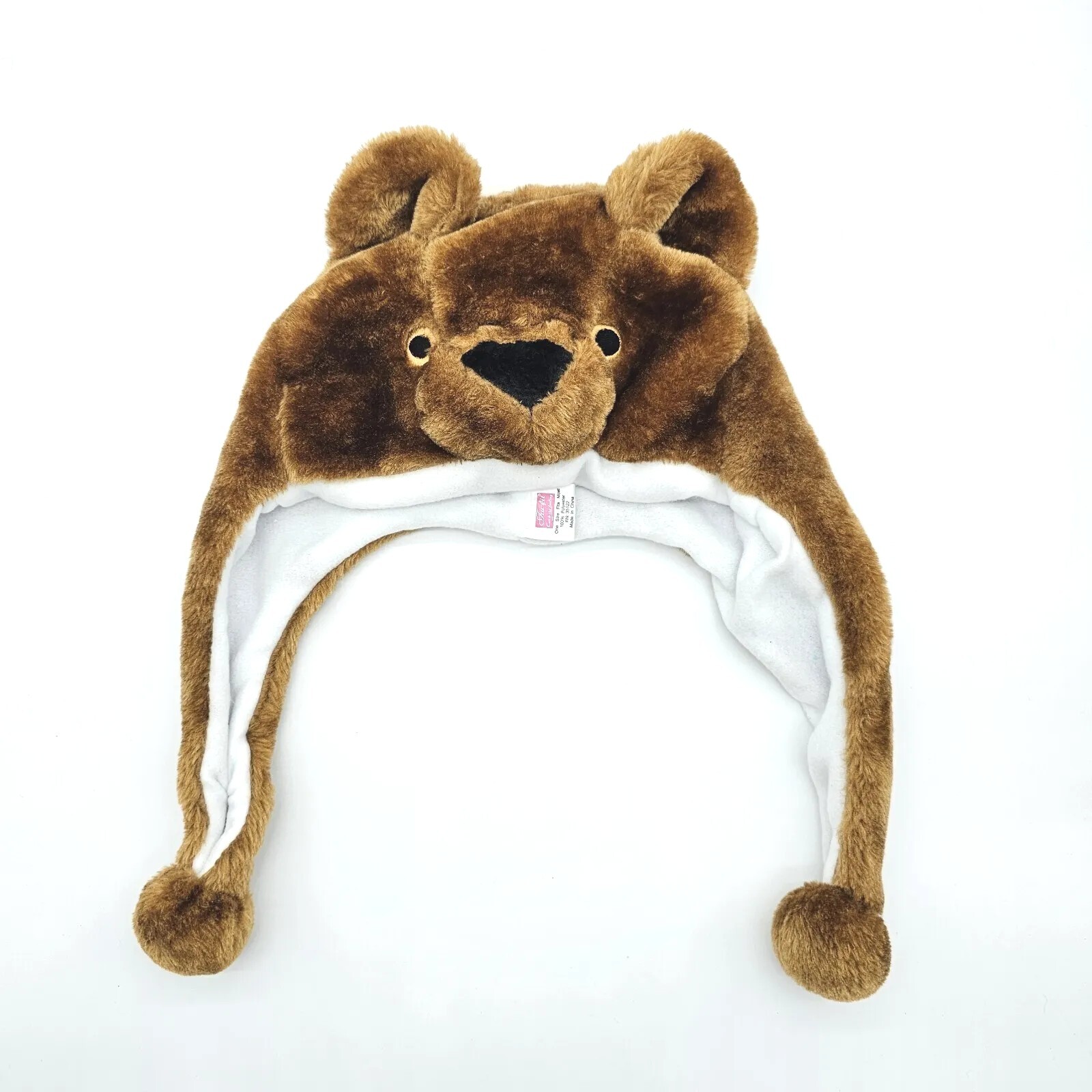 Tru Fit Winter Kids Headwear Plush Animal Hat Bear Brown One Size ...